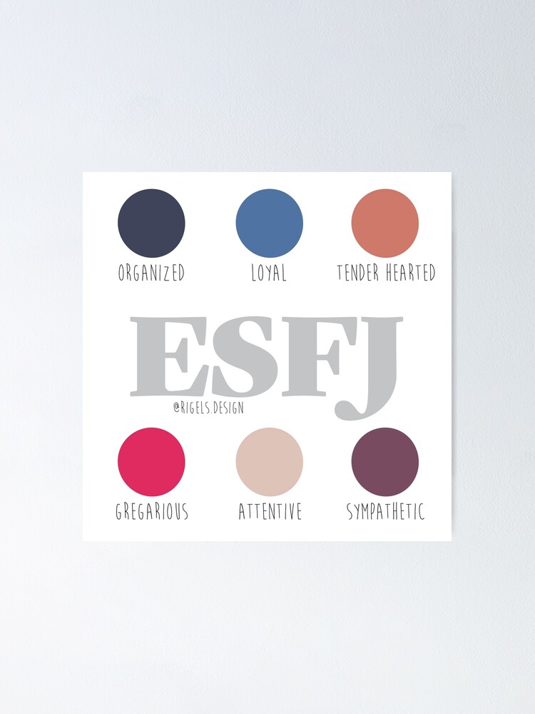 "ESFJ MBTI - The Consul" Poster by rigels-art | Redbubble