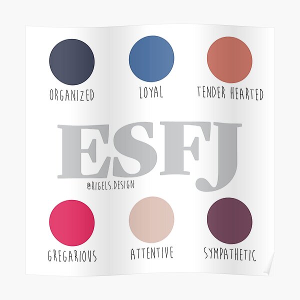 "ESFJ MBTI - The Consul" Poster by rigels-art | Redbubble