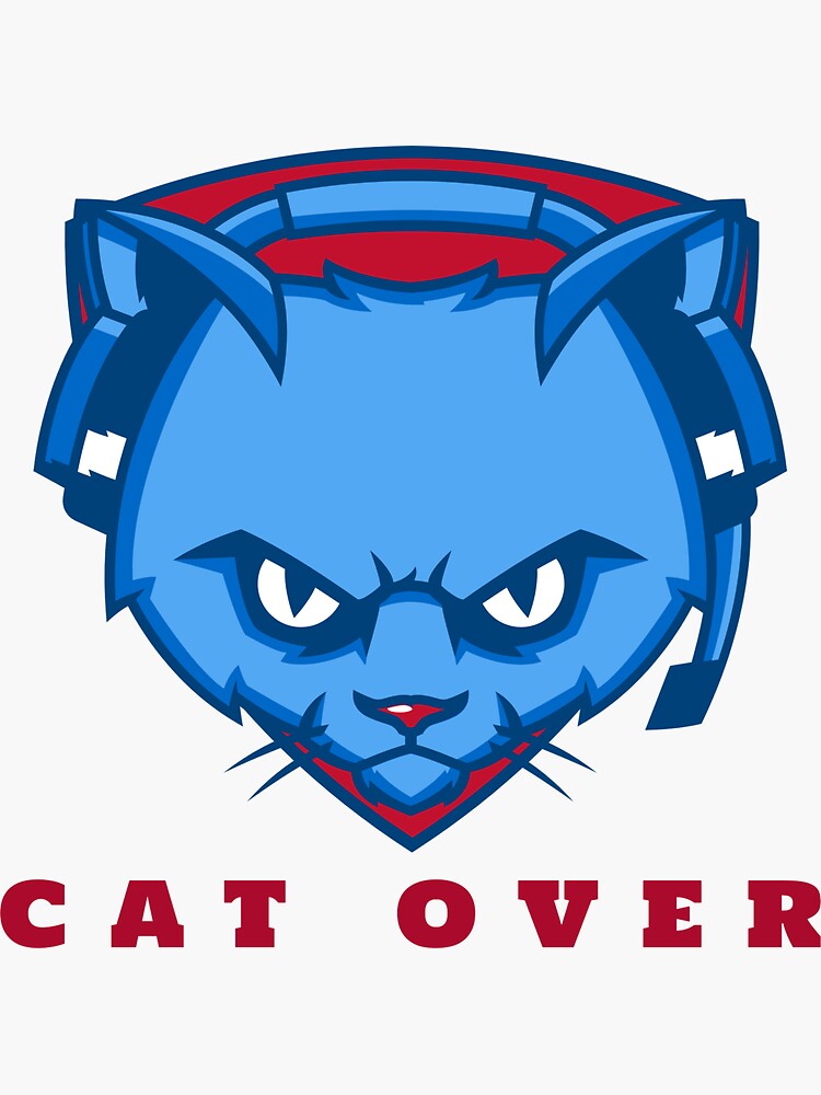 "Game Over Cat Cat" Sticker for Sale by Racc00n-Design | Redbubble