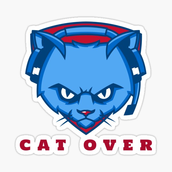 "Game Over Cat Cat" Sticker for Sale by Racc00n-Design | Redbubble