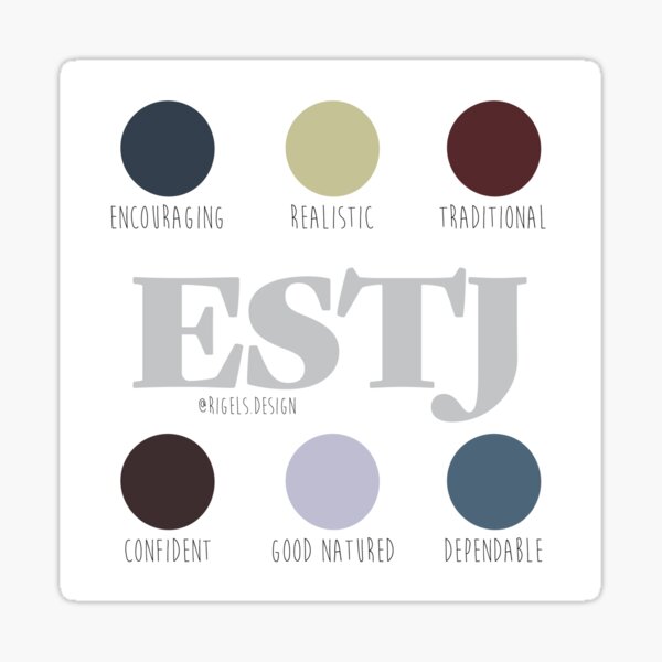 "ESTJ MBTI - The Executive" Sticker for Sale by rigels-art | Redbubble
