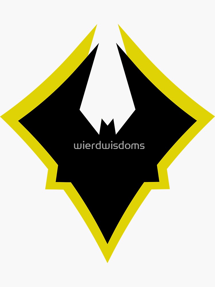 "Bat emblem" Sticker by wierdwisdoms | Redbubble
