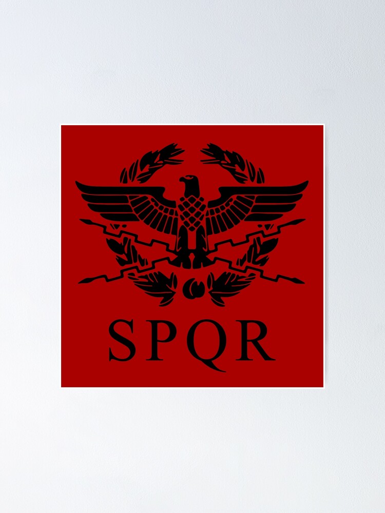 "SPQR (black)" Poster for Sale by Ukid | Redbubble