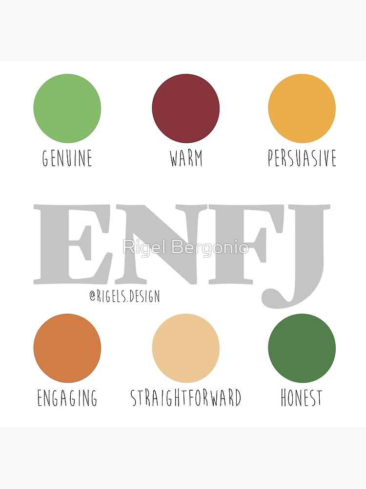 Poster « ENFJ MBTI - Le protagoniste », par rigels-art | Redbubble