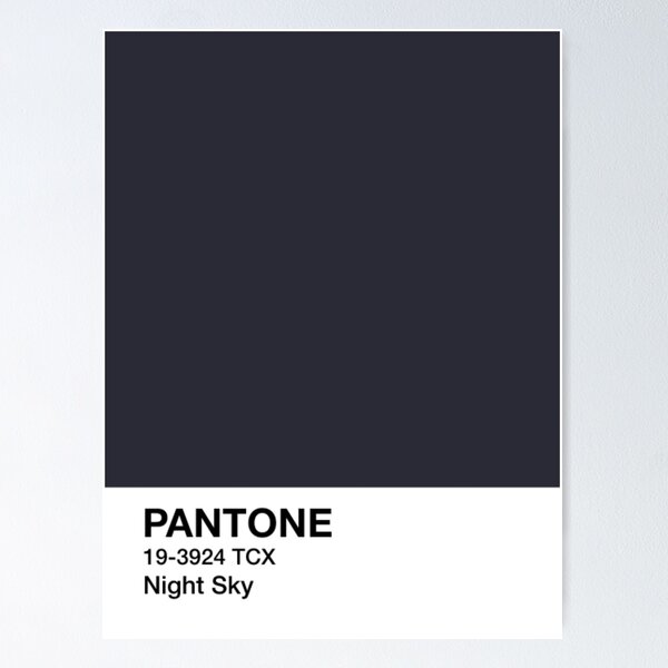 "PANTONE Night Sky - Navy Blue" Poster for Sale by Mushroom-Gorge ...
