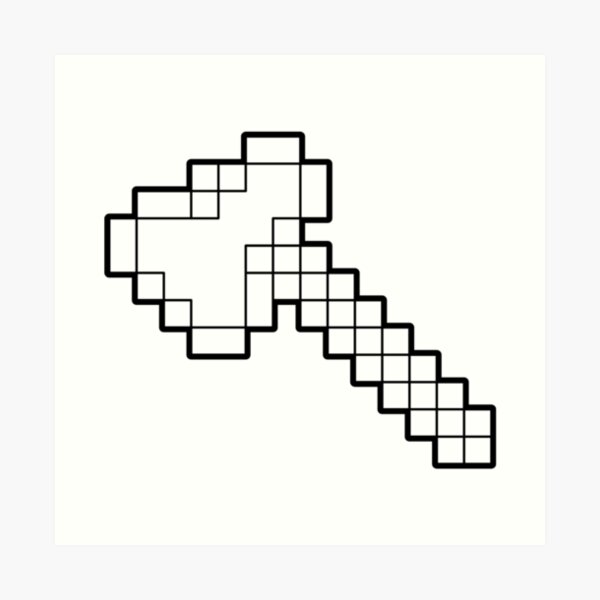 "Minecraft Axe" Art Print for Sale by jamcaYT | Redbubble