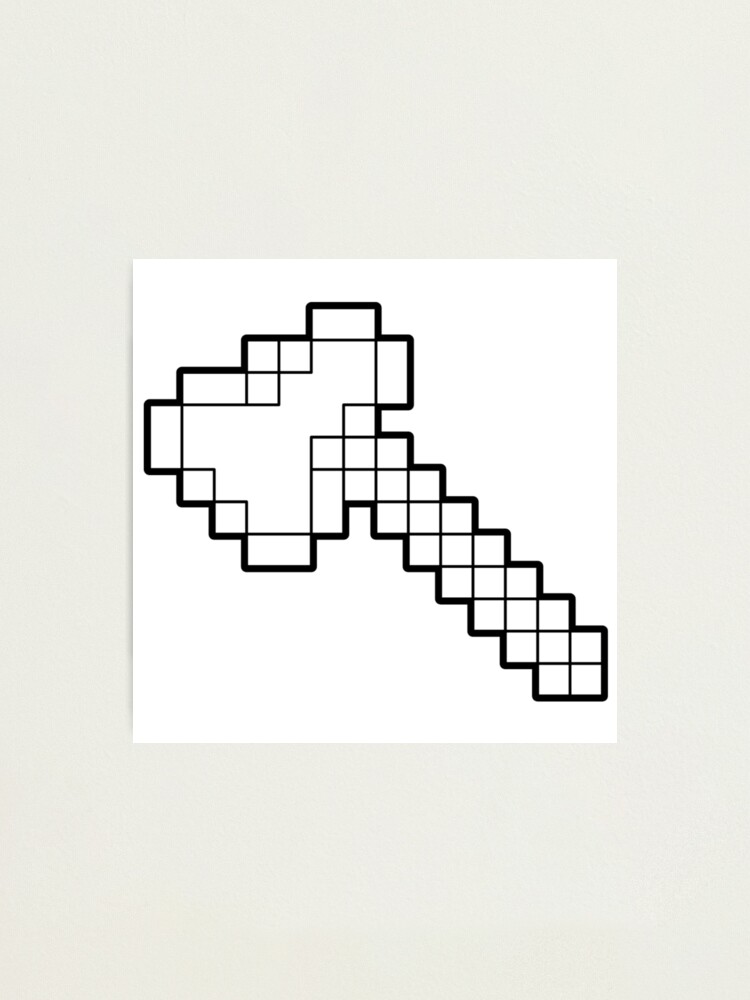 Minecraft Diamond Axe Coloring Pages