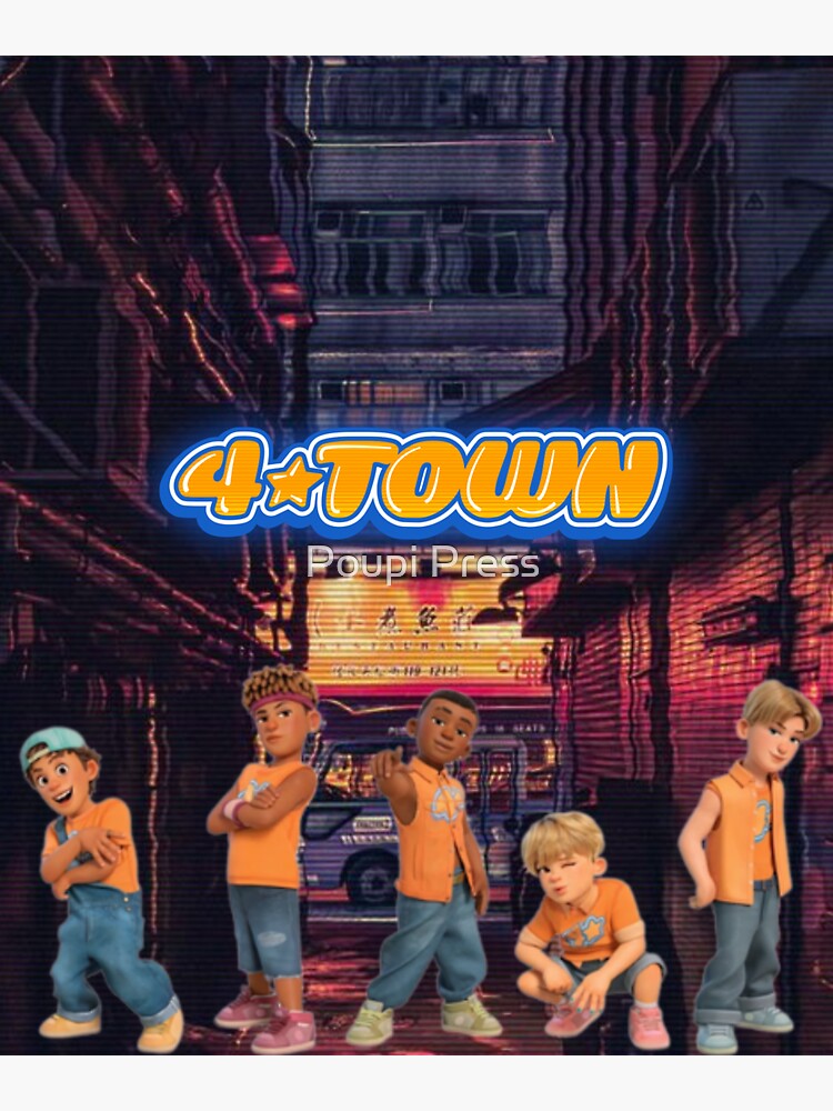 "4 Town" Sticker by MouDiF | Redbubble