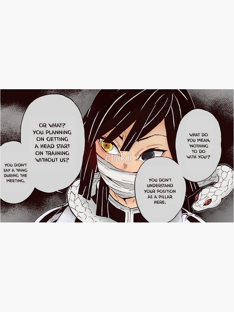 "Obanai colored panel #4" Sticker by chikii | Redbubble