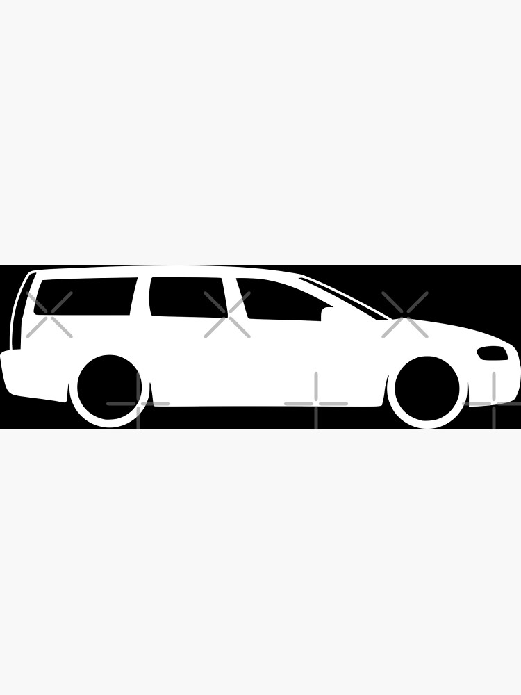 "Volvo V70 2001-2007 side best t-shirt design white silhouette" Poster ...