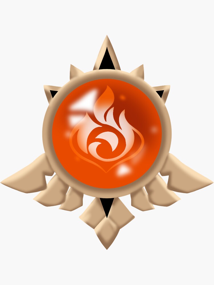 "Mondstadt Pyro Vision" Sticker by HaarlenDraws | Redbubble