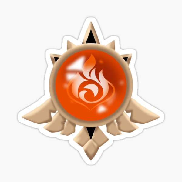 "Mondstadt Pyro Vision" Sticker by HaarlenDraws | Redbubble