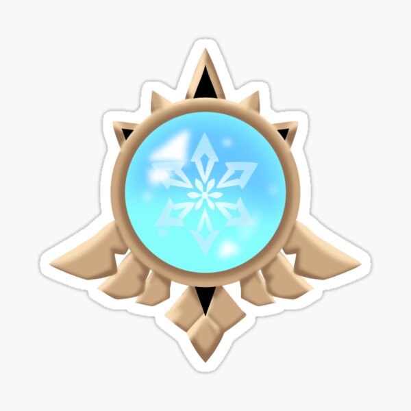 "Mondstadt Cryo Vision" Sticker by HaarlenDraws | Redbubble