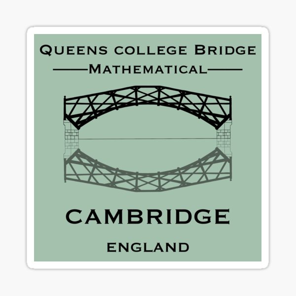 "Cambridge Queens College Mathematical bridge in Ink with Cambridge ...