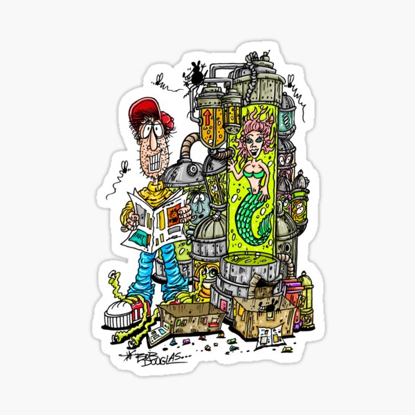 "The Scientist Experiments" Sticker by bobtheartman | Redbubble