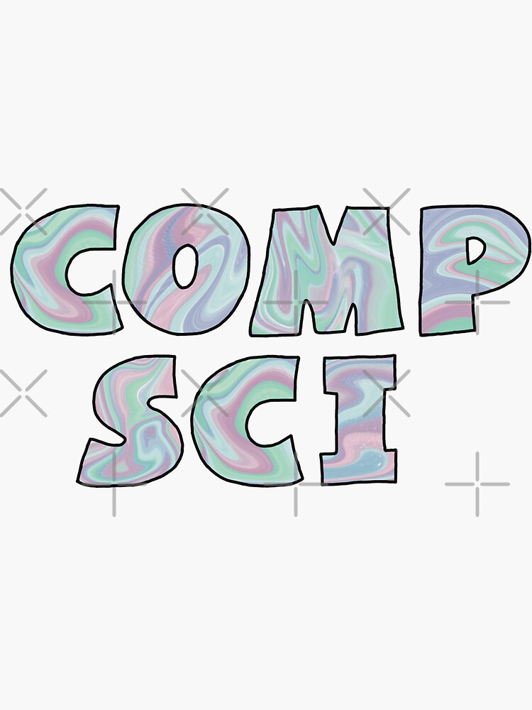 "Comp sci letters" Sticker by builtbybri | Redbubble