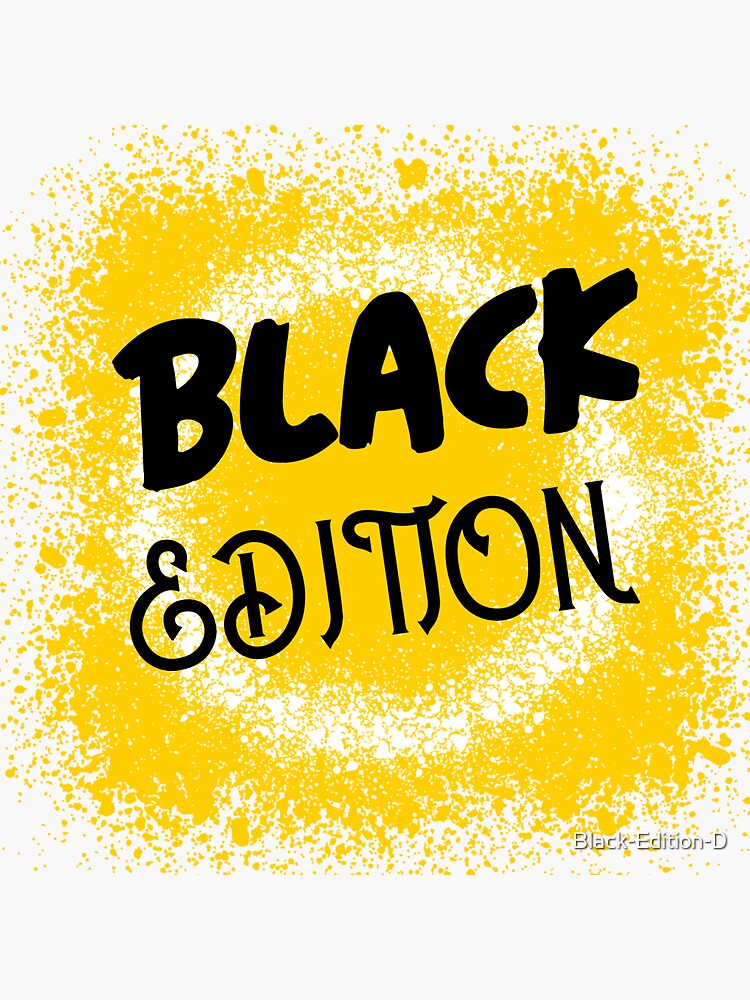 "Black Edition fashion and apparel design" Sticker for Sale by Black ...