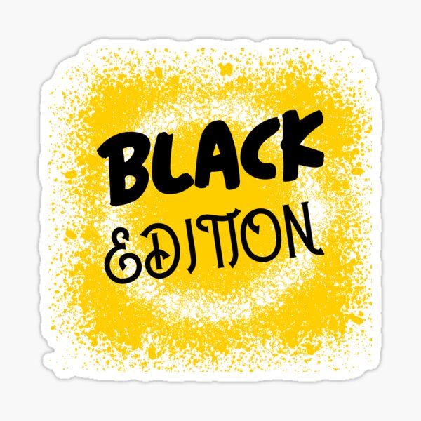 "Black Edition fashion and apparel design" Sticker for Sale by Black ...