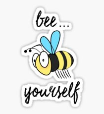 Bee Positive: Stickers | Redbubble