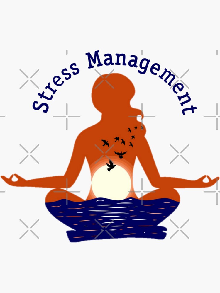 "Stress Management" Sticker by Bellla-m | Redbubble