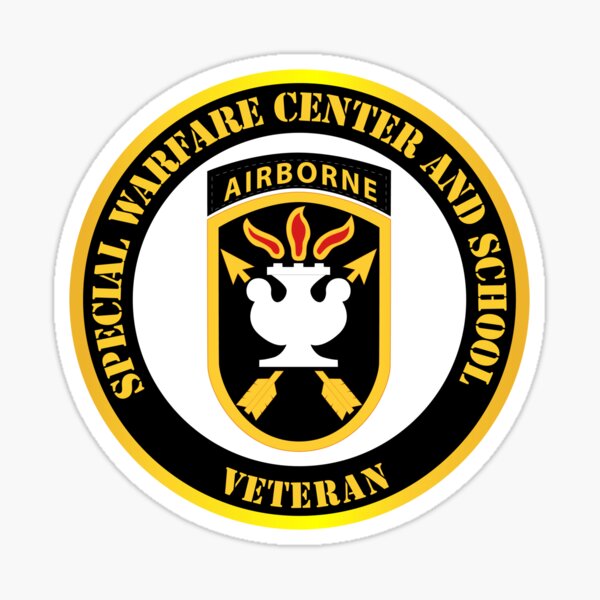 "SOF - JFKSWCS - SSI - Veteran" Sticker by twix123844 | Redbubble