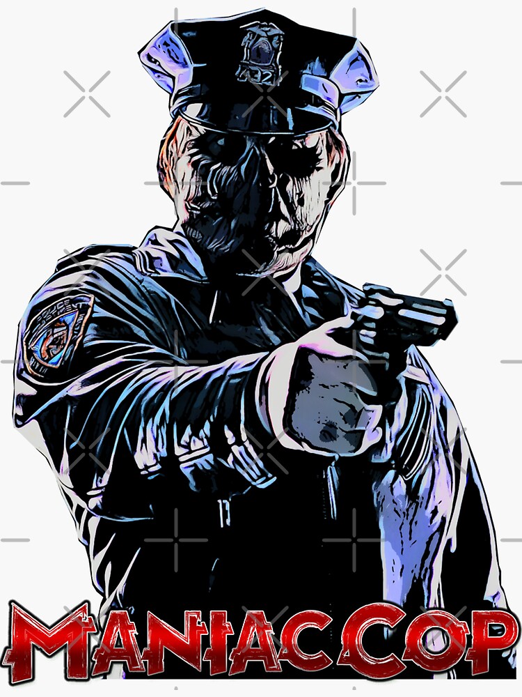 "Maniac Cop" Sticker for Sale by American Artist | Redbubble