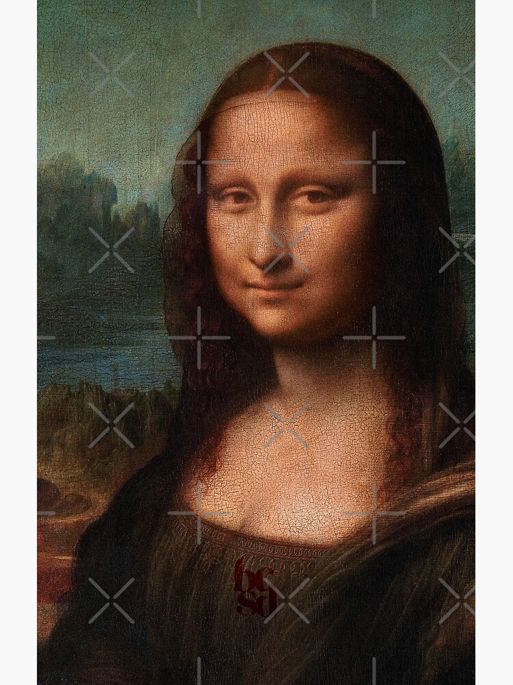 "Mona lisa Face " Poster for Sale by becased | Redbubble