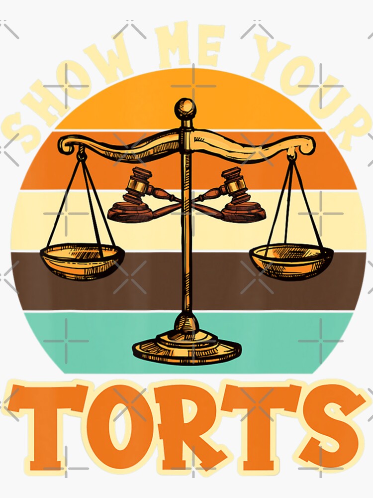 "Show me your torts" Sticker by Bellla-m | Redbubble