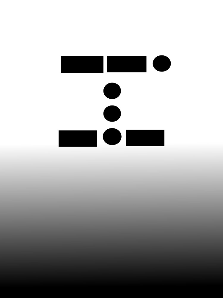 "Geek Morse Code Black and White Art" by 7RayedDesigns | Redbubble