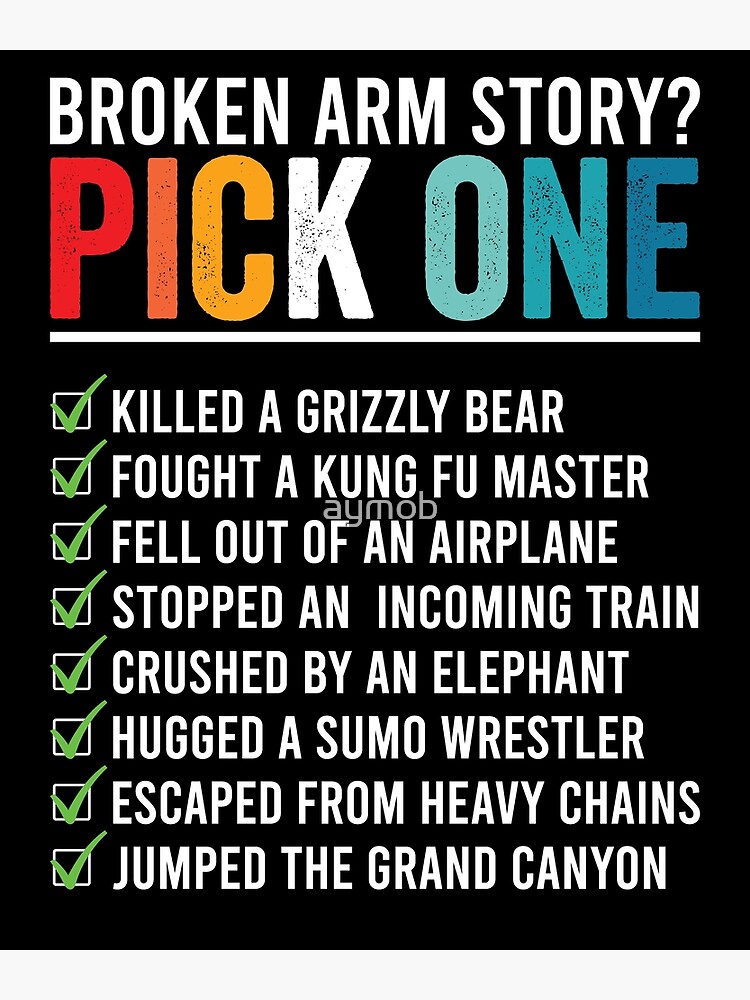 "Broken Arm Story Pick One Shirt, Post Arm Surgery Gift, Arm Surgery ...