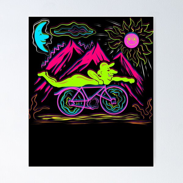 "Bicycle Day 1943 LSD Acid Hofmann Trip Hallucinogen" Poster for Sale ...