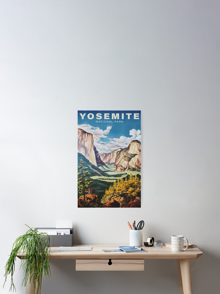 "Vintage Travel Poster Yosemite National Park" Poster for Sale by ...