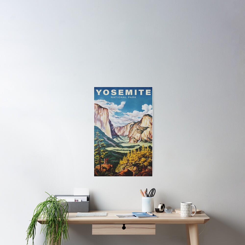 "Vintage Travel Poster Yosemite National Park" Poster by ind3finite ...