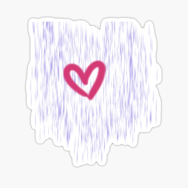 "heart with rain" Sticker for Sale by Eckaa | Redbubble