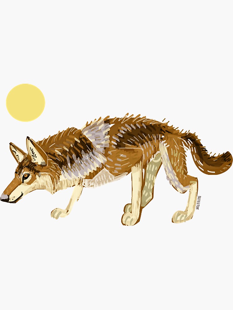 "Steppe Wolf Canis lupus campestris 1 " Sticker by banhtansinh22 ...