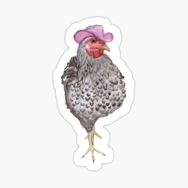"Watercolor Cowgirl Chick: Lacey " Sticker by WildwoodDesigns | Redbubble