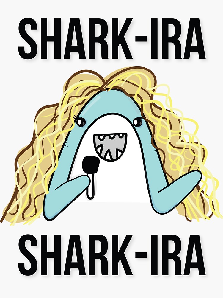 "Shark-Ira Shark-Ira" Sticker for Sale by biteablelion | Redbubble