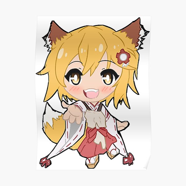 "Chibi Helpful Fox Senko-San " Poster for Sale by kYLqm | Redbubble