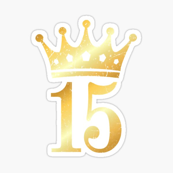 "Crown Number 15 - 15th Birthday & Anniversary" Sticker for Sale by ...