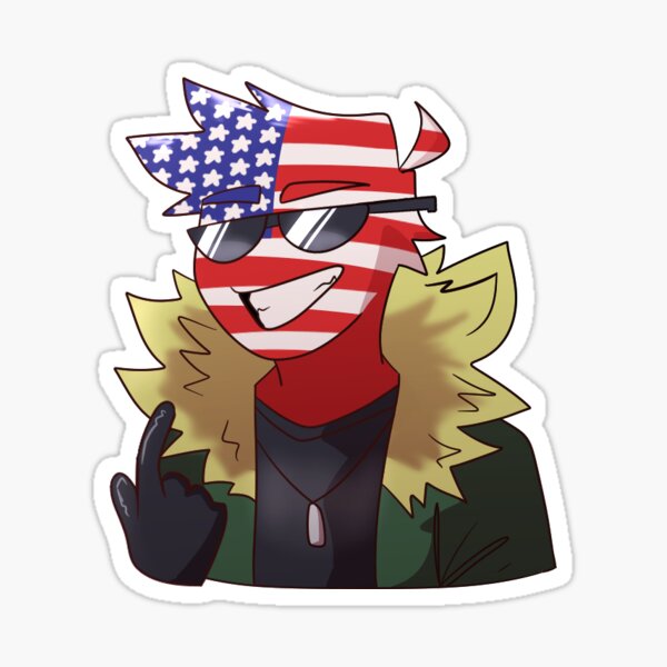 "America (USA) Countryhumans" Sticker for Sale by Tangerinoo | Redbubble