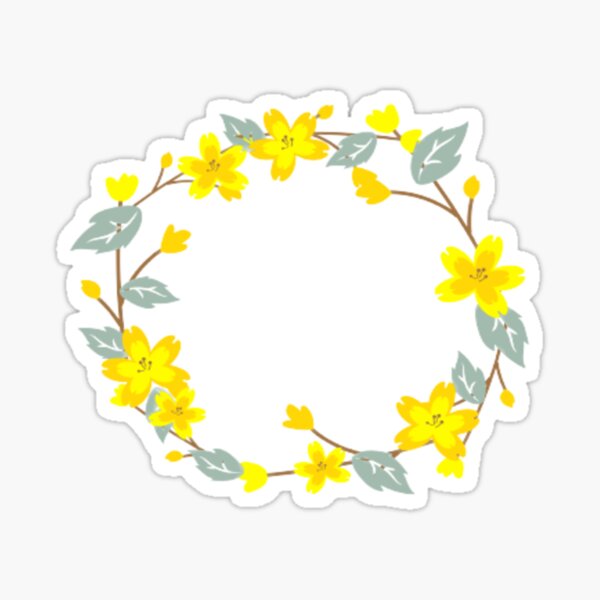 "Yellow flowers" Sticker by Meem-27 | Redbubble