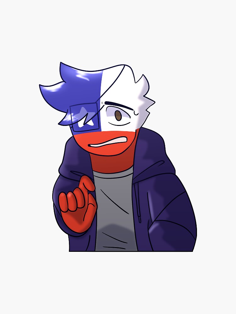 "Chile Countryhumans" Sticker for Sale by Tangerinoo | Redbubble