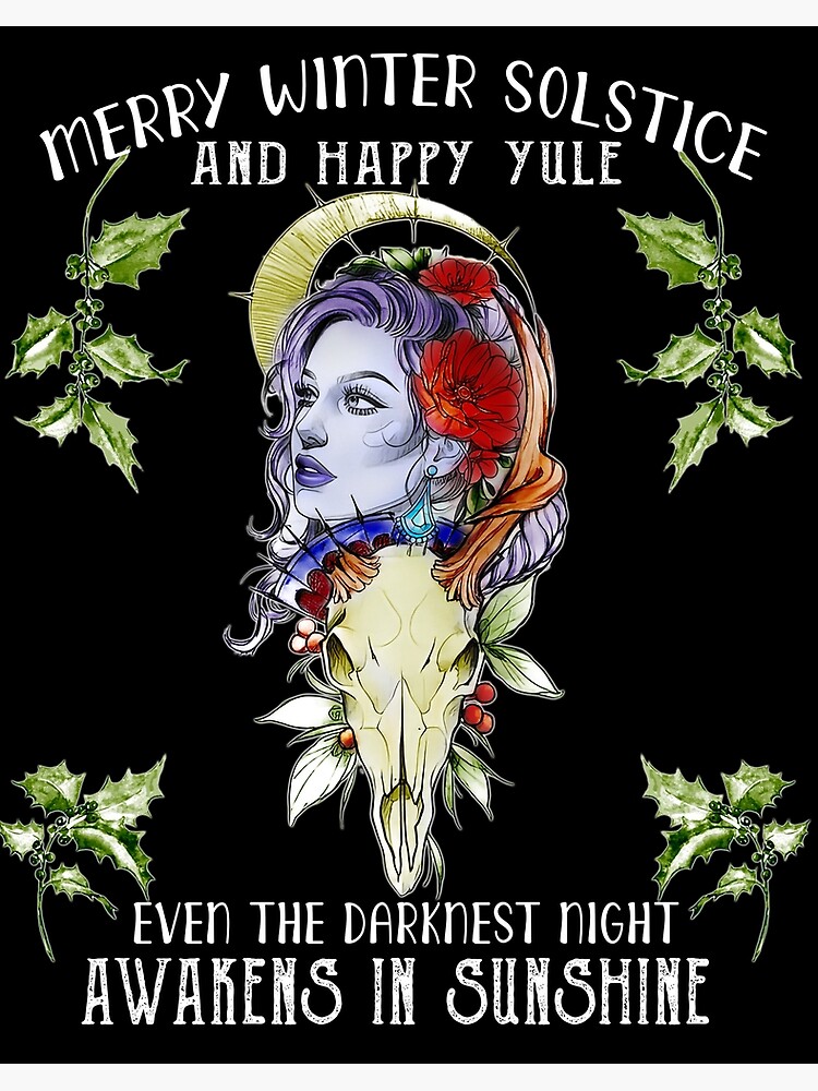 "Merry winter solstice and happy yule" Art Board Print for Sale by ...