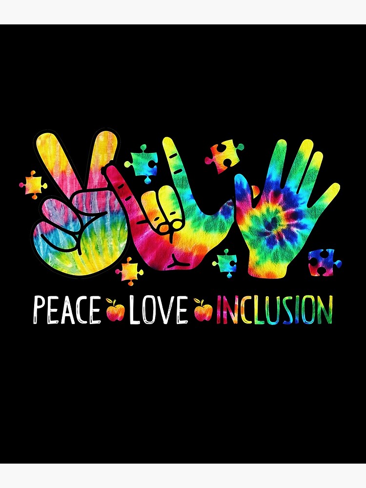 Póster «Peace Love Inclusion SPED Squad Profesor de educación especial ...