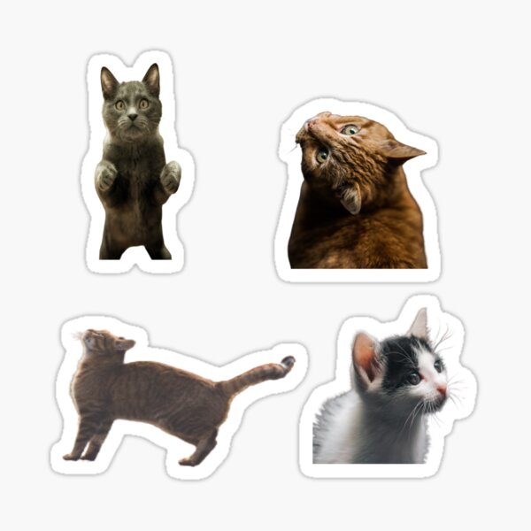 "Cute Kitties Sticker-Pack" Sticker for Sale by LetsMakeItReal | Redbubble