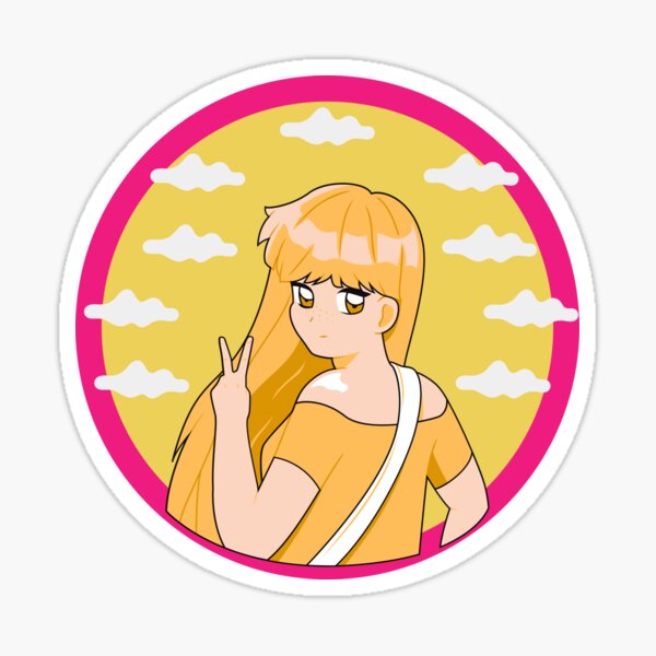 Cute Girl Cartoon Sticker By Cre8wonder Redbubble