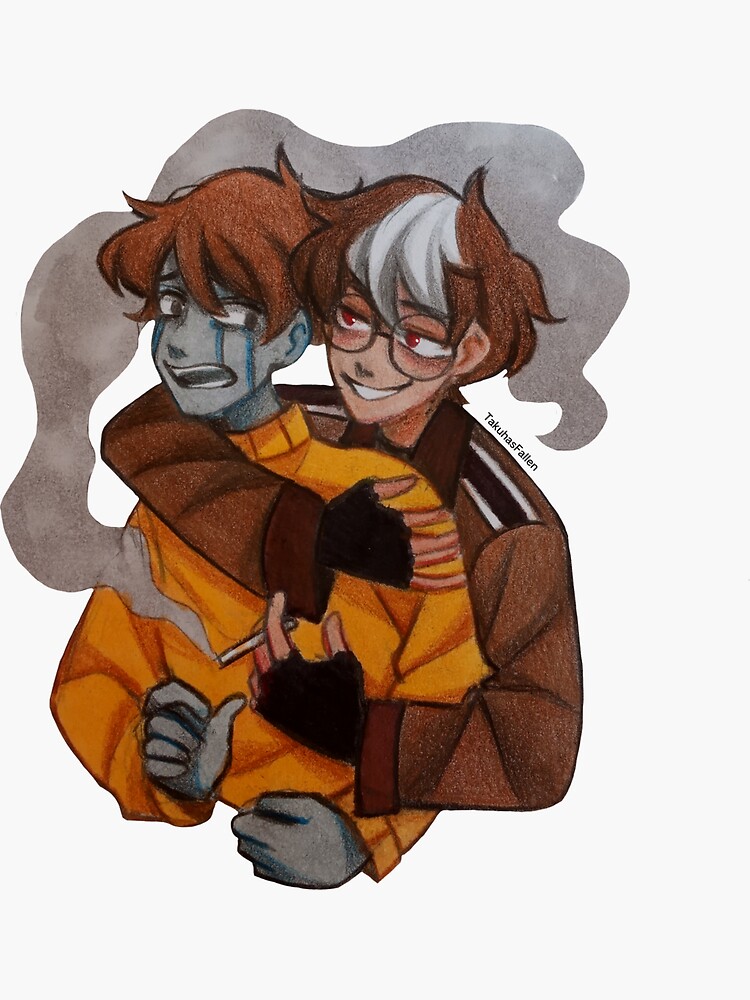 "Ghostbur and Alivebur " Sticker for Sale by Taku-has-Fallen | Redbubble