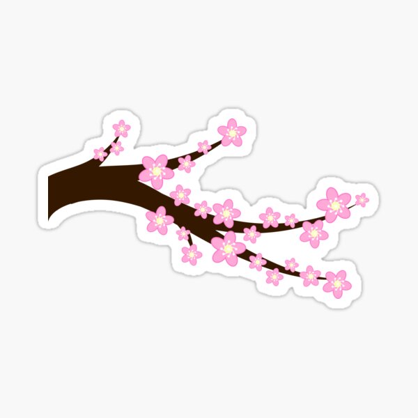 "Pretty Sakura Tree" Sticker by kellyleungta | Redbubble