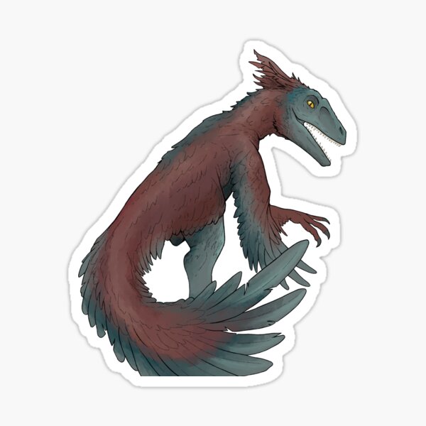 "Pyroraptor" Sticker for Sale by aquariumaster | Redbubble