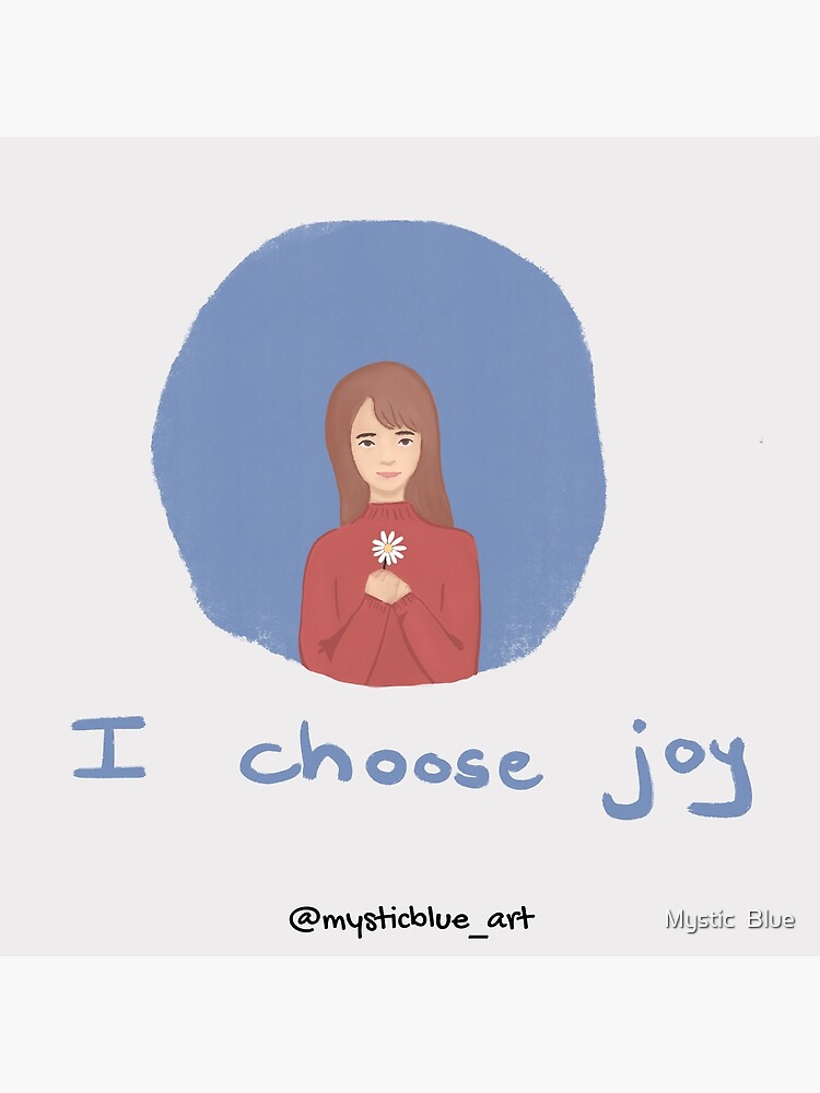 "Positive Affirmations blue aesthetic Girl Illustration and quote ...